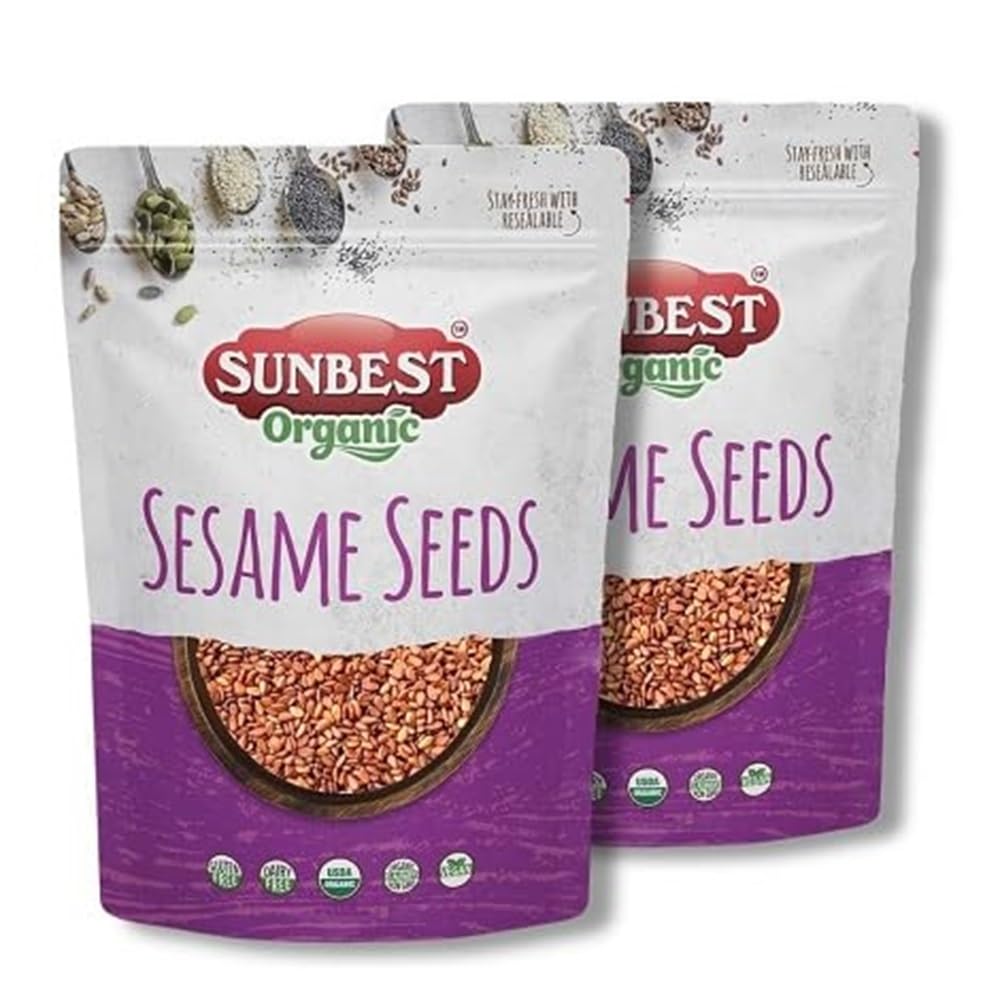 Organic Brown Sesame Seeds - 32 Ounces (2 Pack) – Sunbest Natural