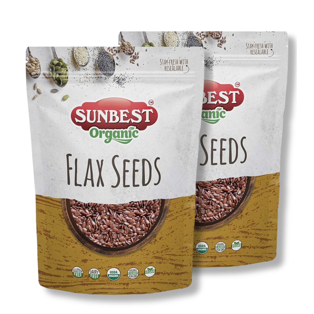 Organic Golden Flax Seeds - 32 Ounces (2 Pack) – Sunbest Natural